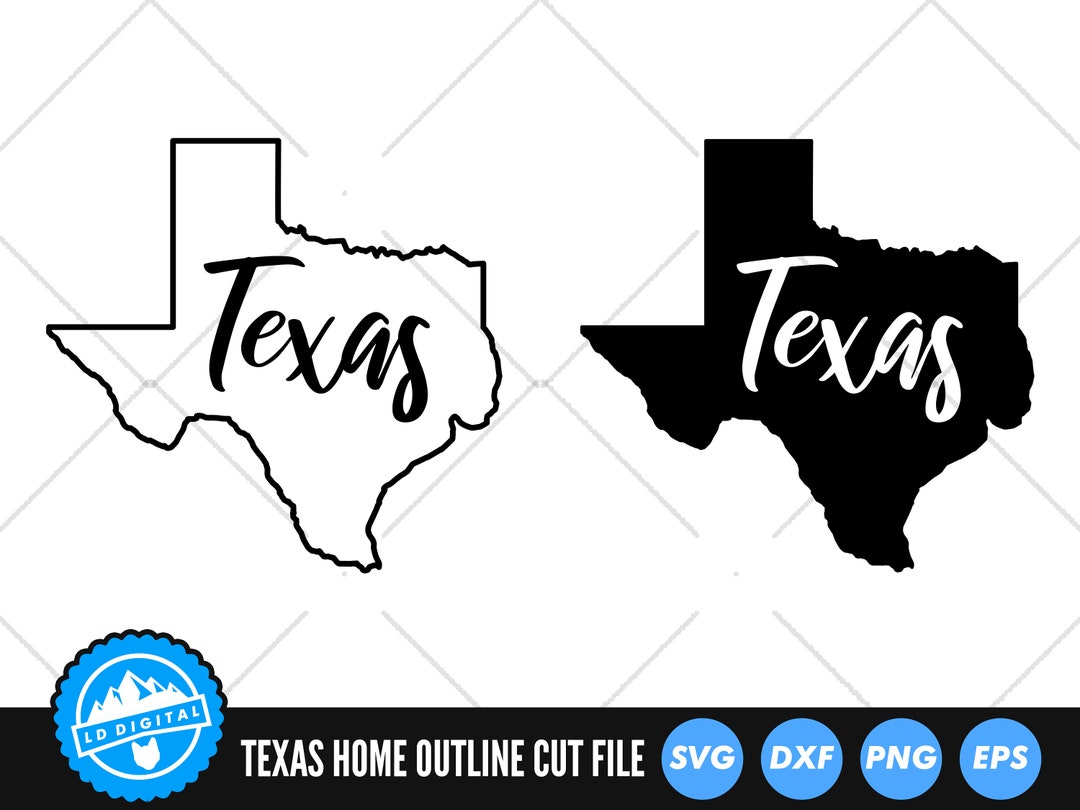 Texas Cursive Outline SVG Files | Texas Cut Files | United States of ...