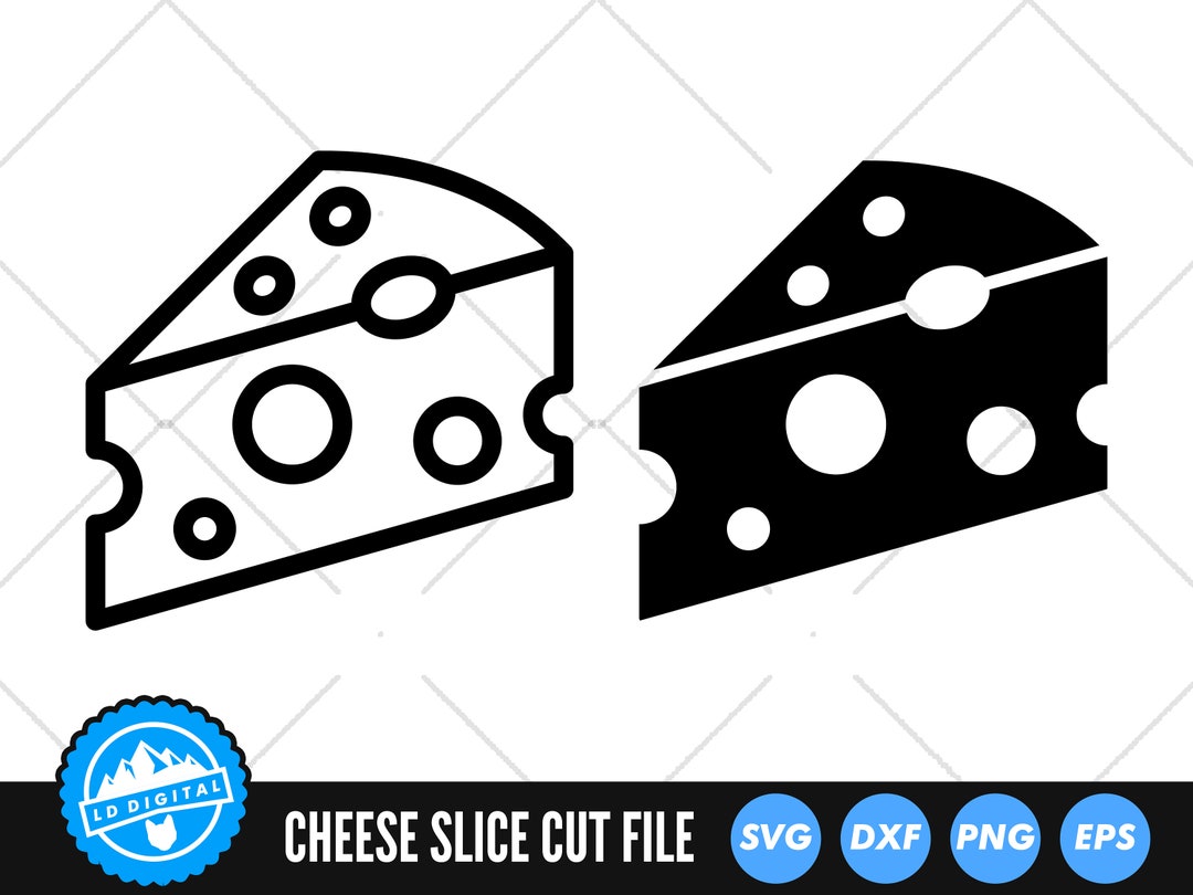 Cheese SVG Files | Cheese Wedge Slice SVG Cut Files | Cheese Outline ...