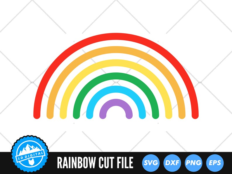 Rainbow SVG Files Rainbow Cut Files Rainbow Silhouette - Etsy