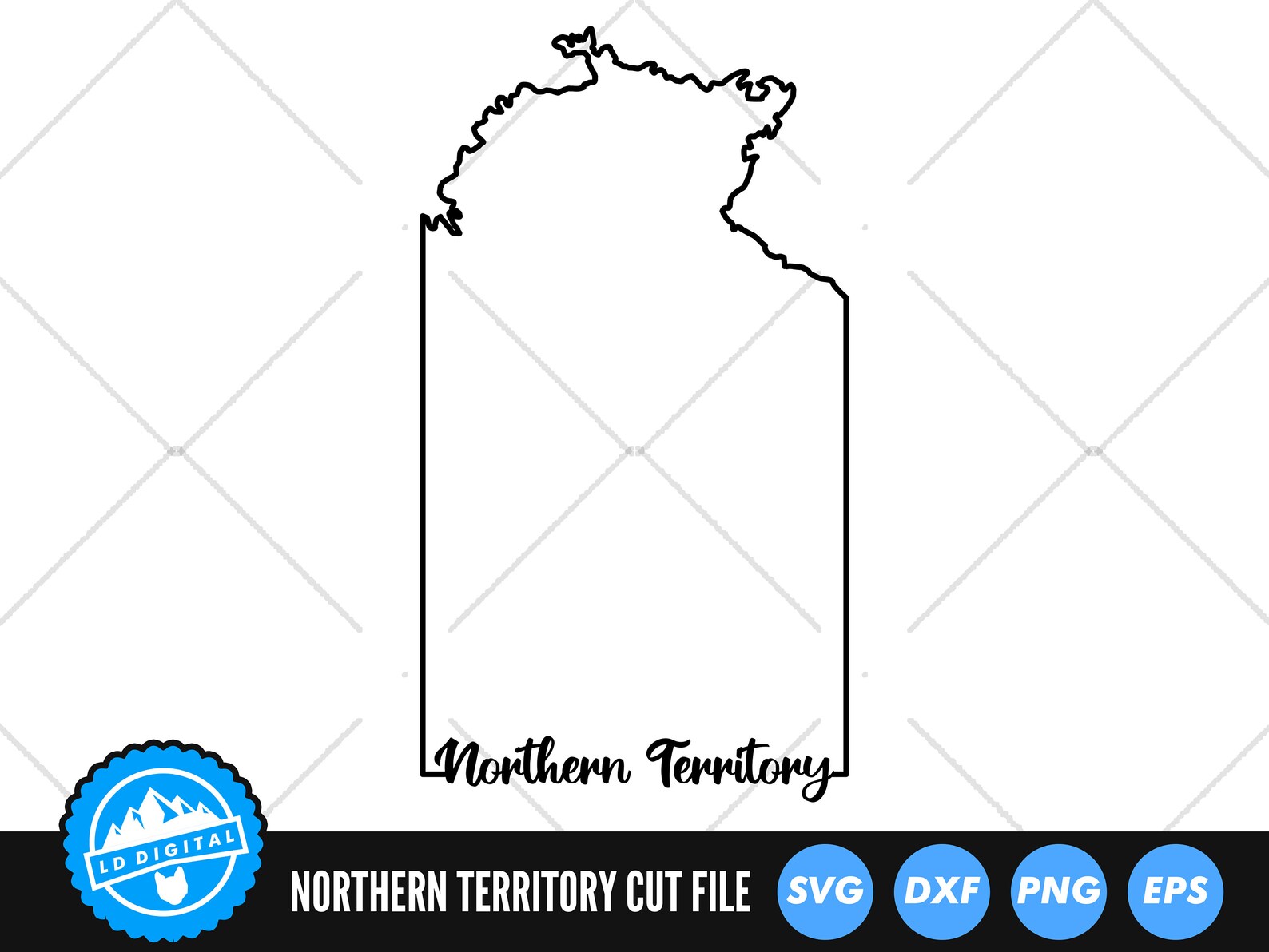 Northern Territory Outline SVG Files NT Cut Files Australian States ...