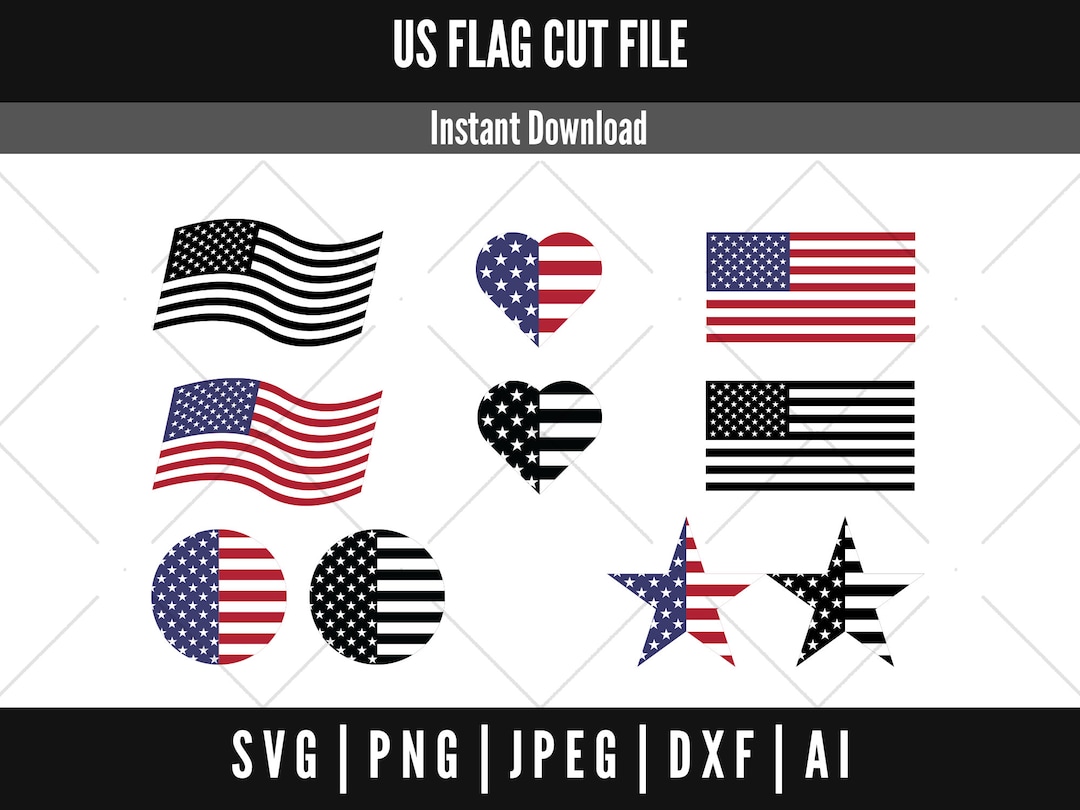 USA Flag Cut File | United States Flag | July 4th | Happy Independence ...