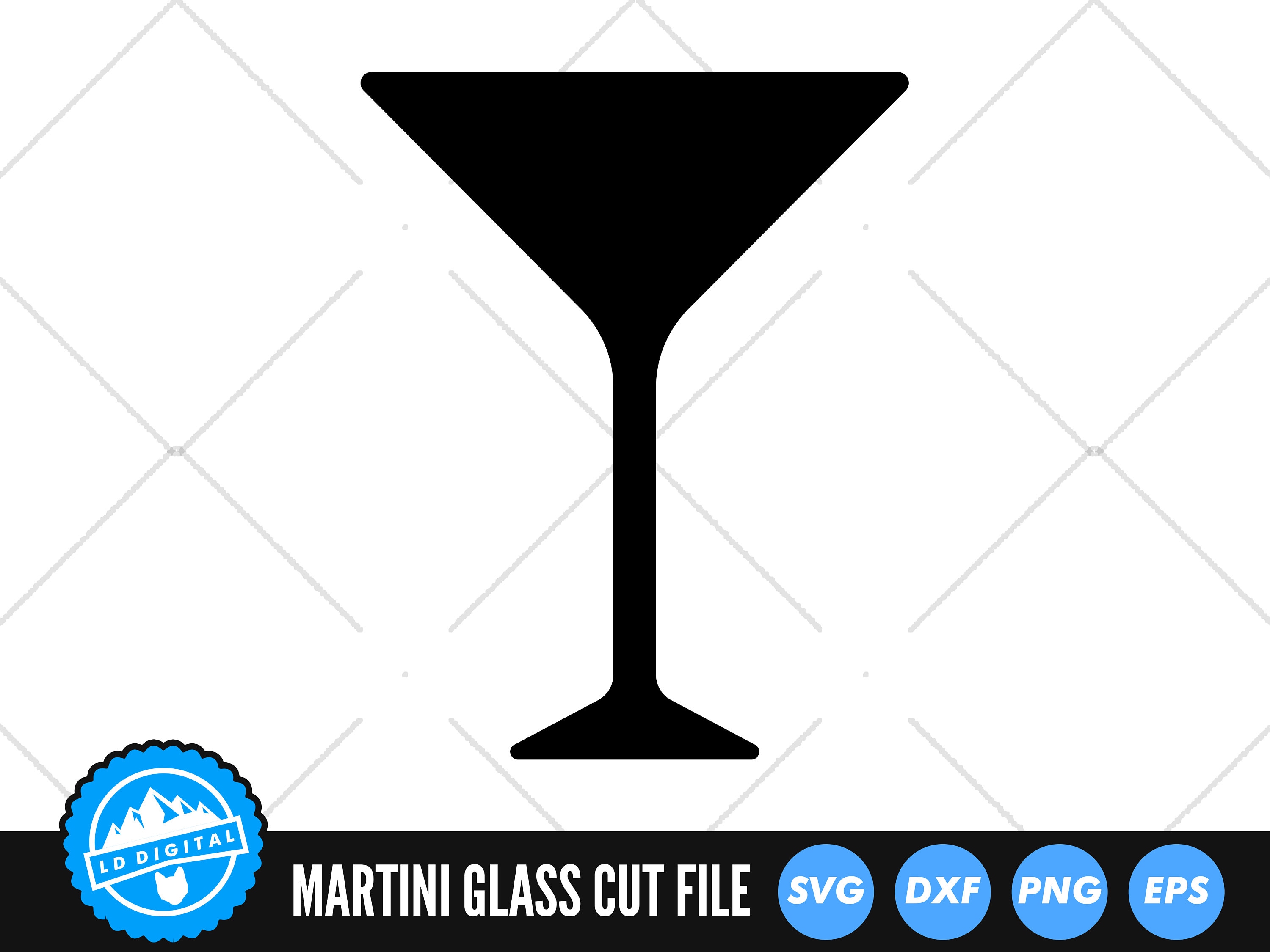 Martini Glass Silhouette SVG Files | Martini SVG Cut Files | Dirty ...