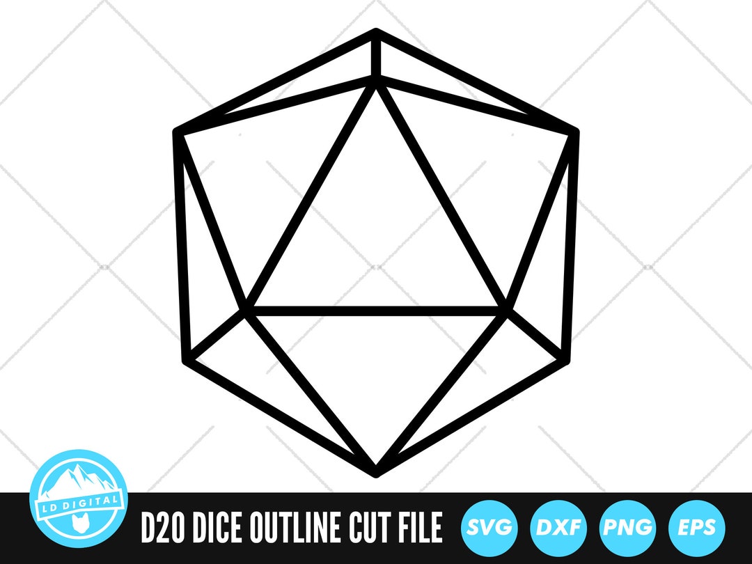 Polyhedral Dice D20 SVG | Dice Bundle SVG | Polyhedron Dice | Dice ...