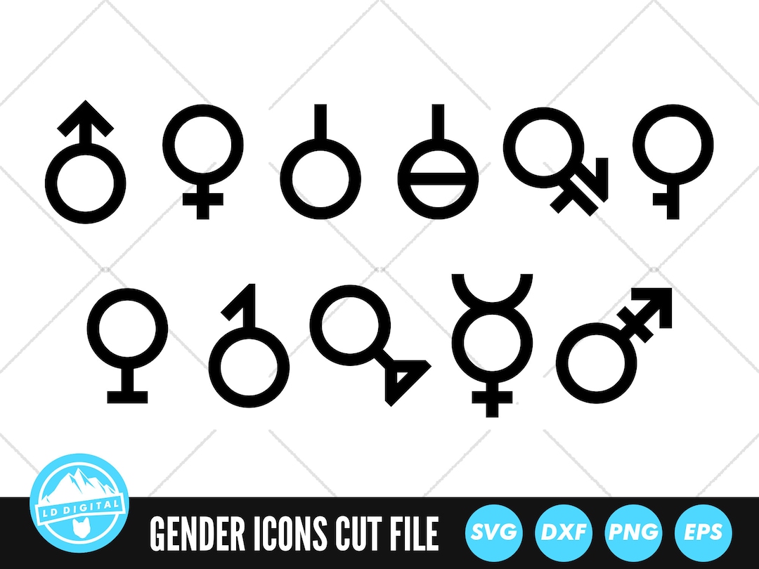 Gender Symbol Bundle SVG Files | Male Female Transgender Cut Files ...