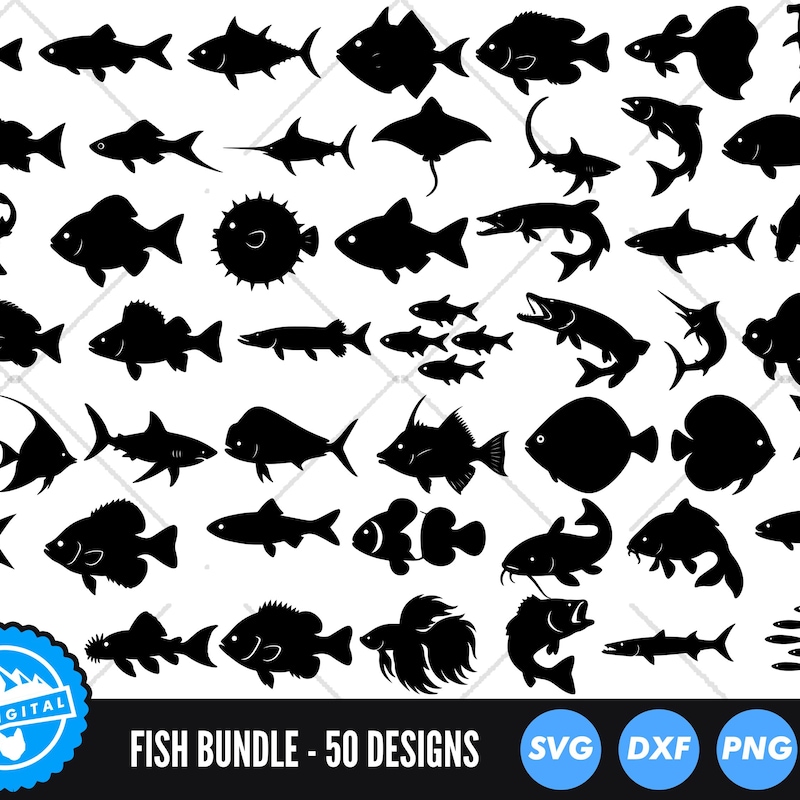 Svg Files Tropical Fish - Etsy