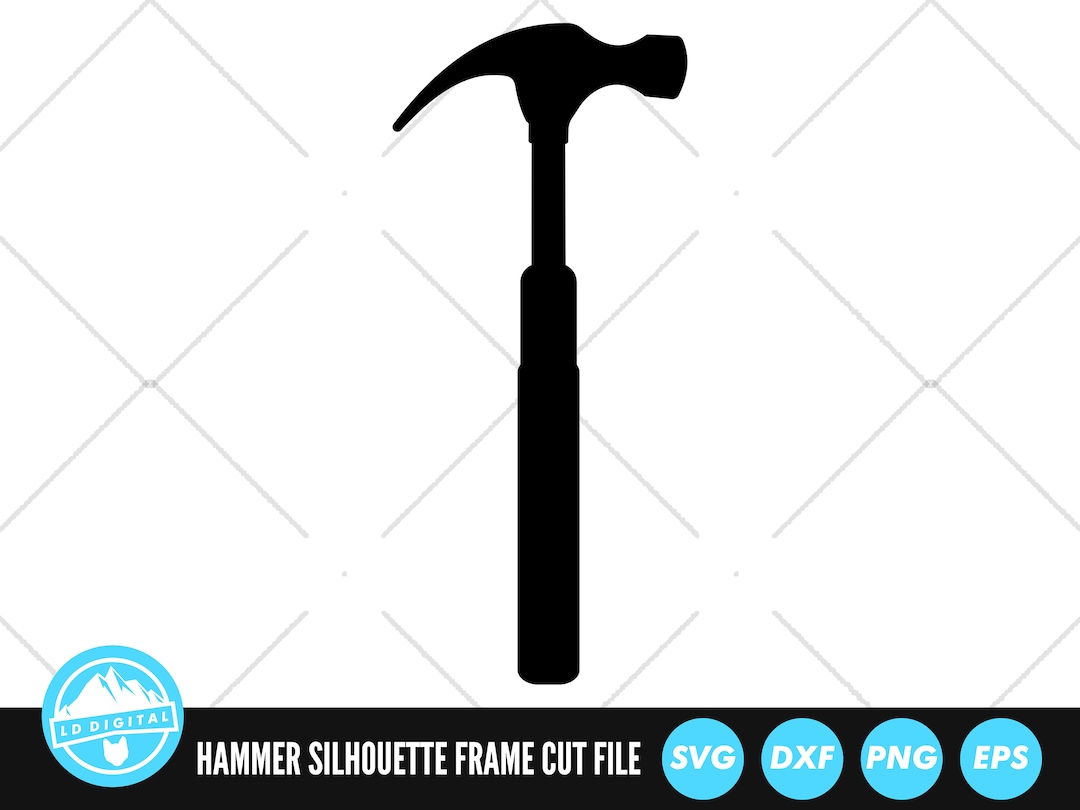Hammer Silhouette SVG Files | Hammer Outline Cut Files | Hammer ...