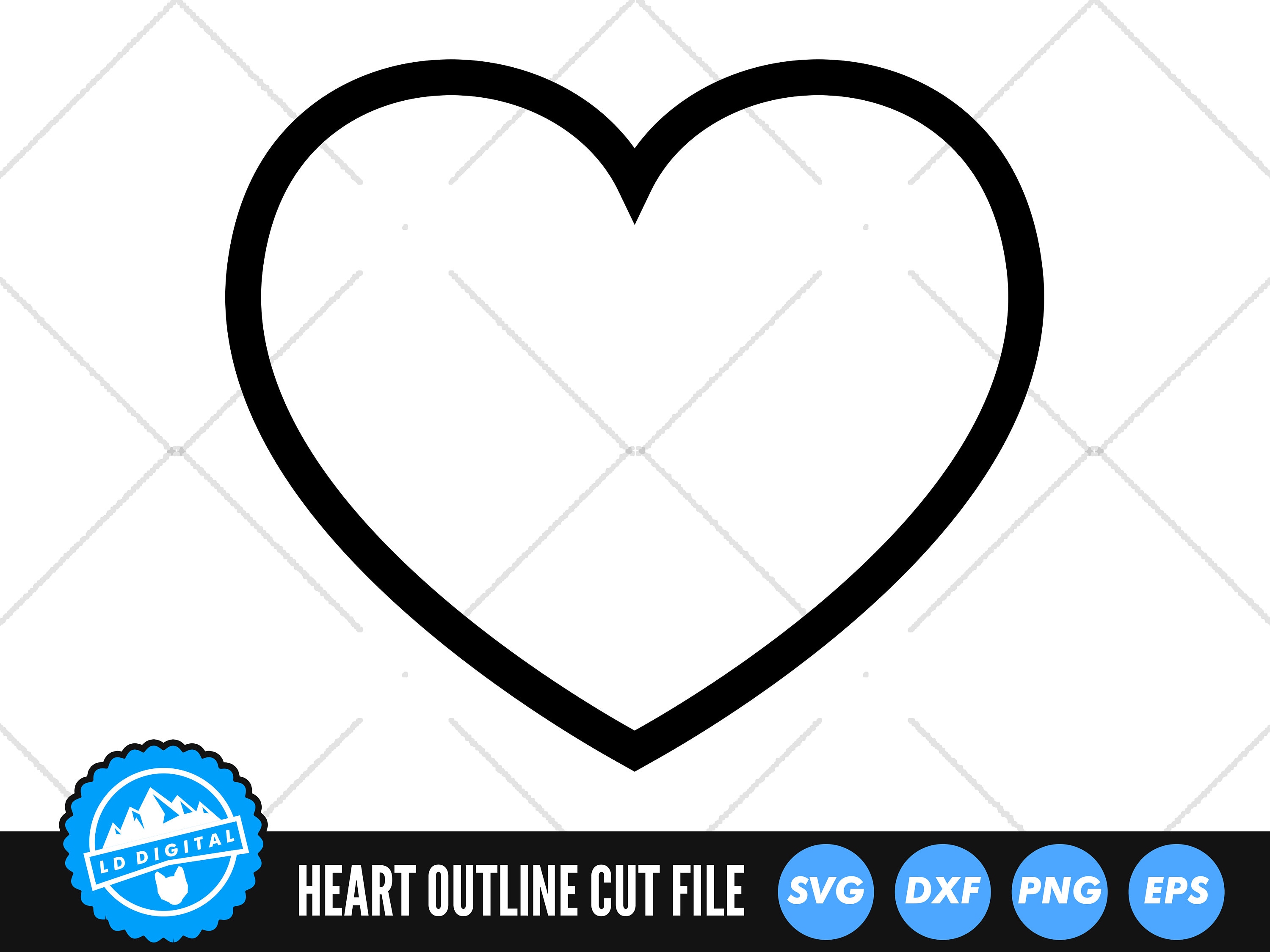 Plotterdatei Heart Outline SVG Valentinstag SVG Liebe SVG - Etsy Schweiz