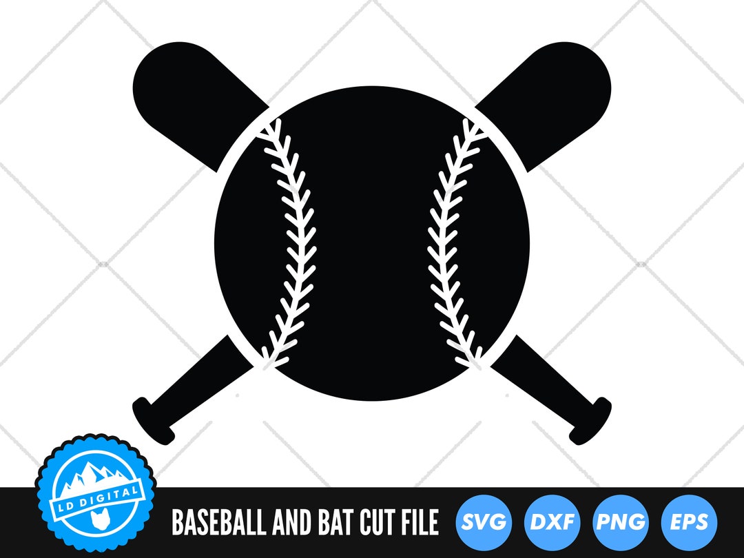 Baseball and Bat SVG Files | Baseball Bat SVG Cut Files | Baseball ...