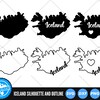Iceland SVG, Iceland Cut Files, Iceland Outline SVG, Iceland Silhouette ...