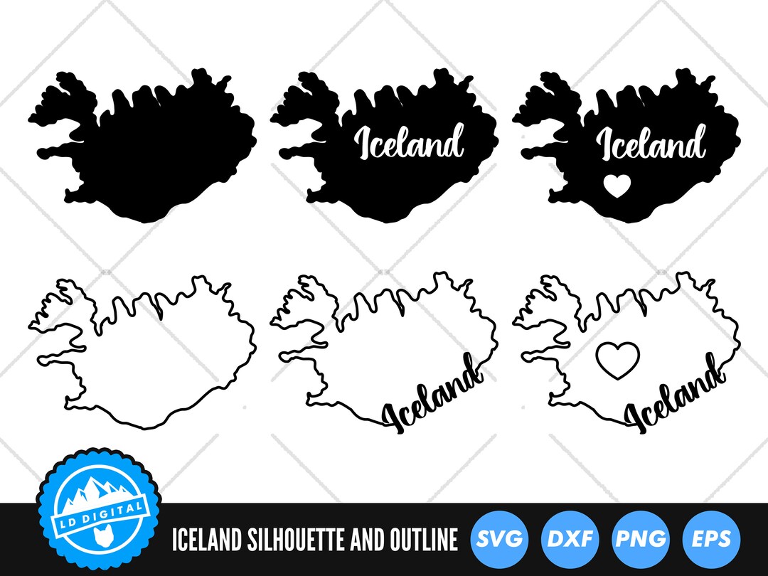Iceland SVG | Iceland Cut Files | Iceland Outline SVG | Iceland ...