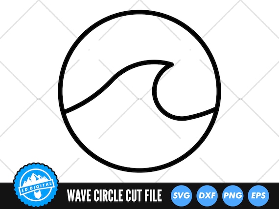 Wave Circle SVG Files Ocean Wave Cut Files Circle Wave SVG - Etsy Canada