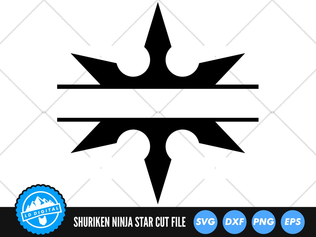 Shuriken Name Frame SVG Files Ninja Star Monogram Cut Files Shuriken ...