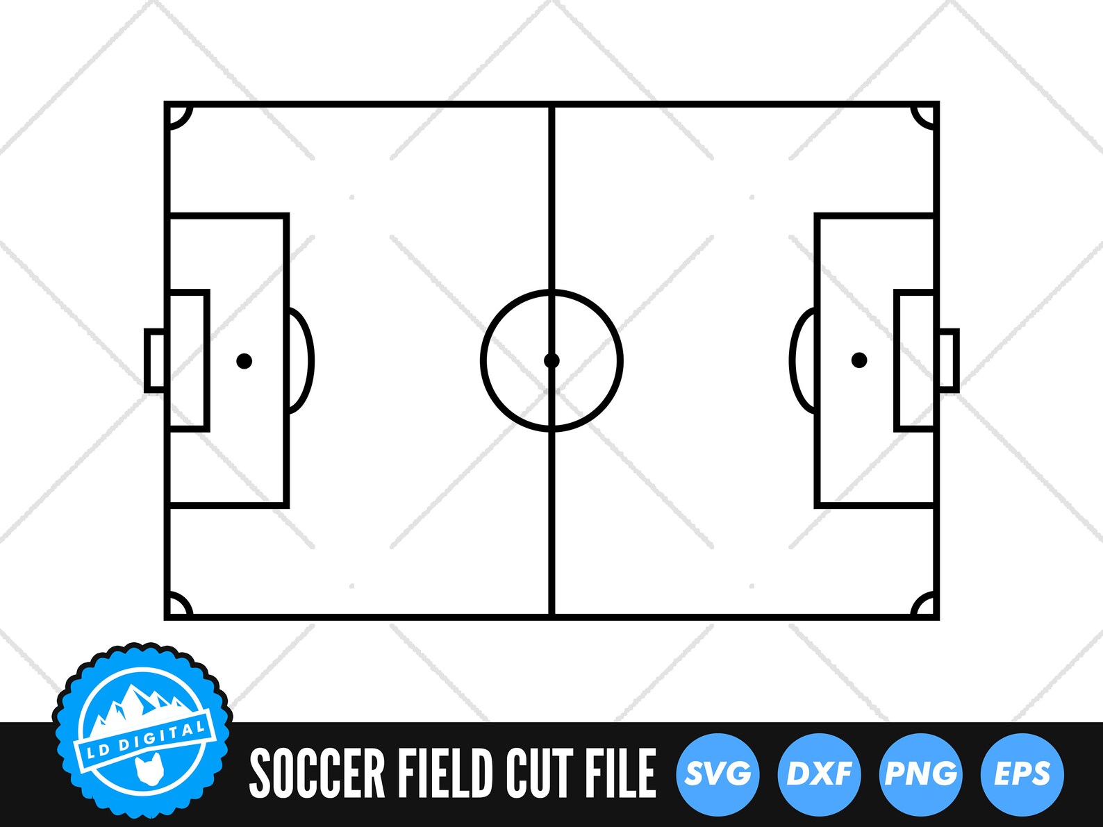 Soccer Field SVG Files | Football Field Cut Files | Soccer SVG Vector ...