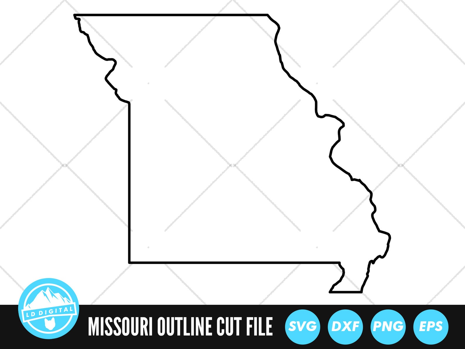 Missouri Outline SVG Files Missouri Cut Files United - Etsy