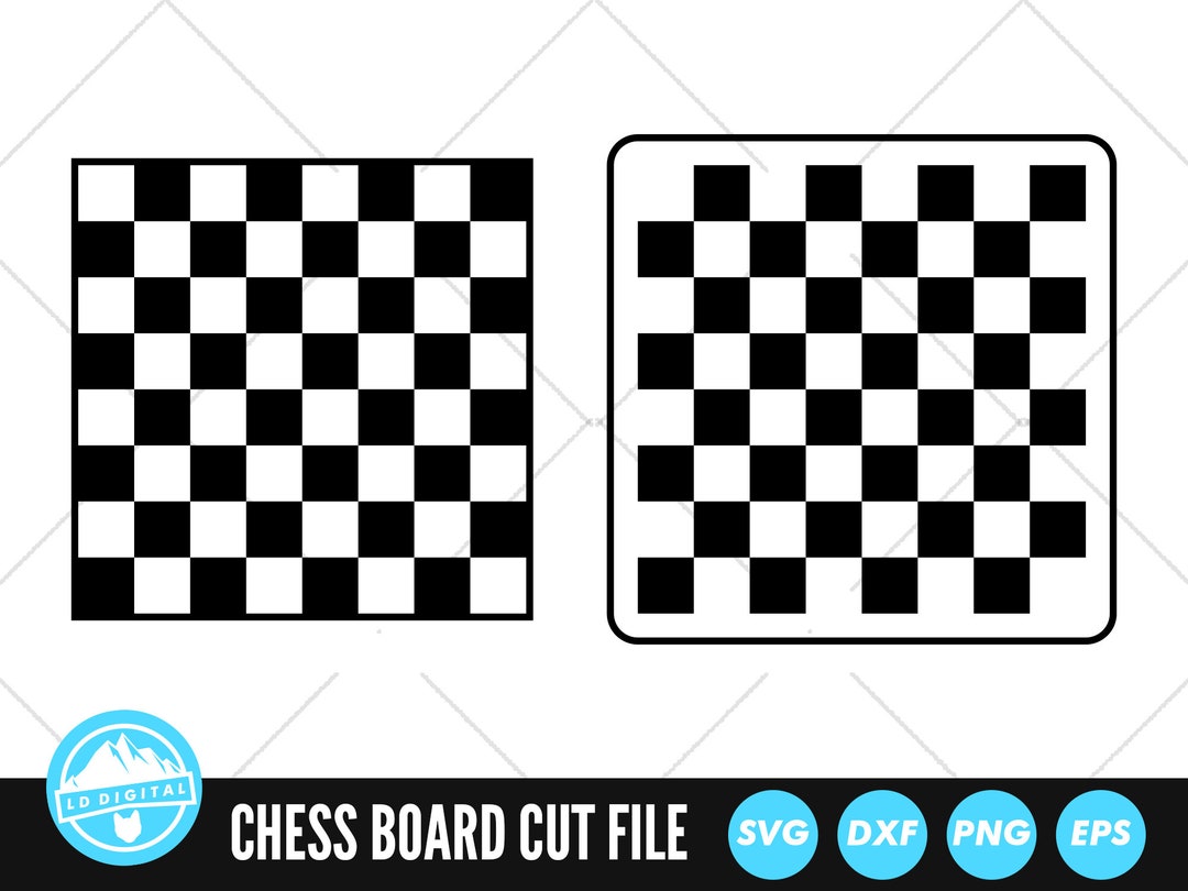 Chess Board SVG Files | Checkers Board Cut Files | Chess Board Vector ...