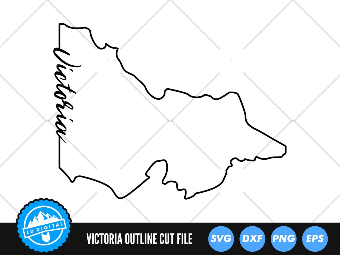 Victoria Outline SVG Files Victoria Cut Files Australian | Etsy