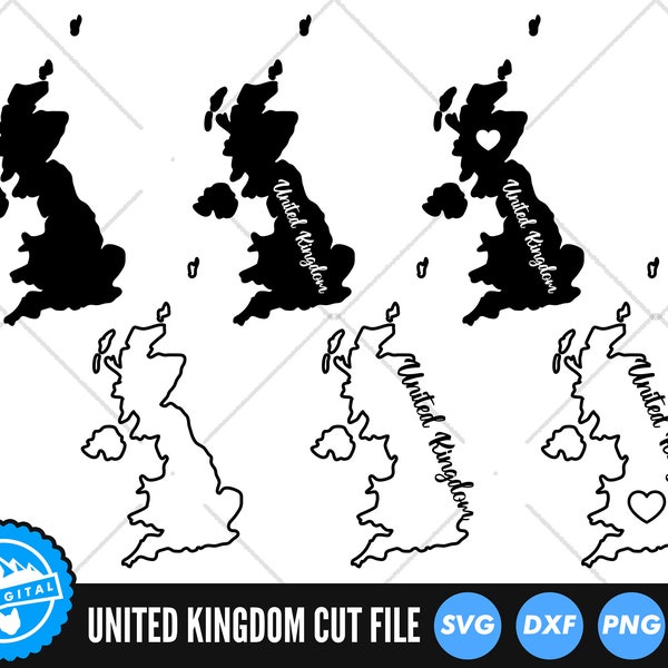 United Kingdom Map - Etsy