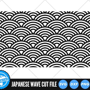 Japanese Wave Pattern SVG Files Seamless Scallop Pattern Cut - Etsy