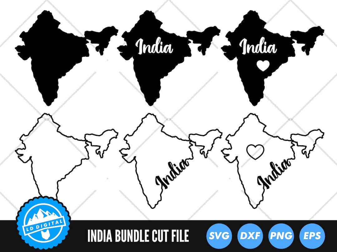 India SVG | India Cut Files | India Outline SVG | India Silhouette SVG ...