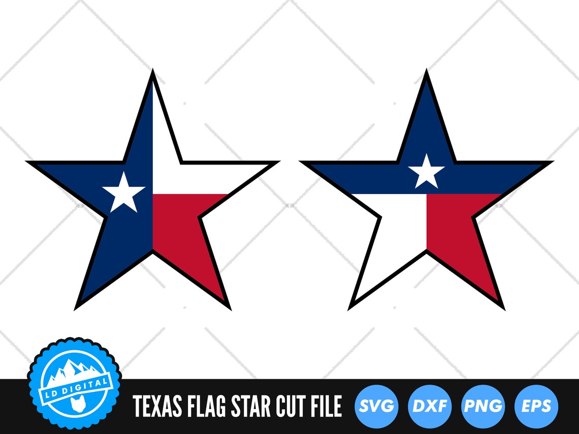 Texas Star Flag SVG Files Texas Star and Flag Cut Files - Etsy