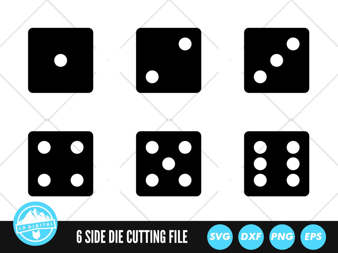 Six Sided Dice SVG Files | Dice Cut Files | Dice Vector Files | Die ...