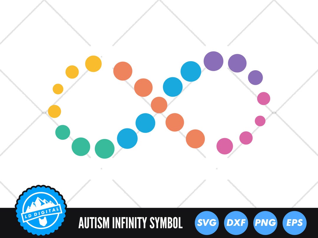 Autism Infinity Symbol SVG Cut File, Neurodiversity Awareness Clipart ...