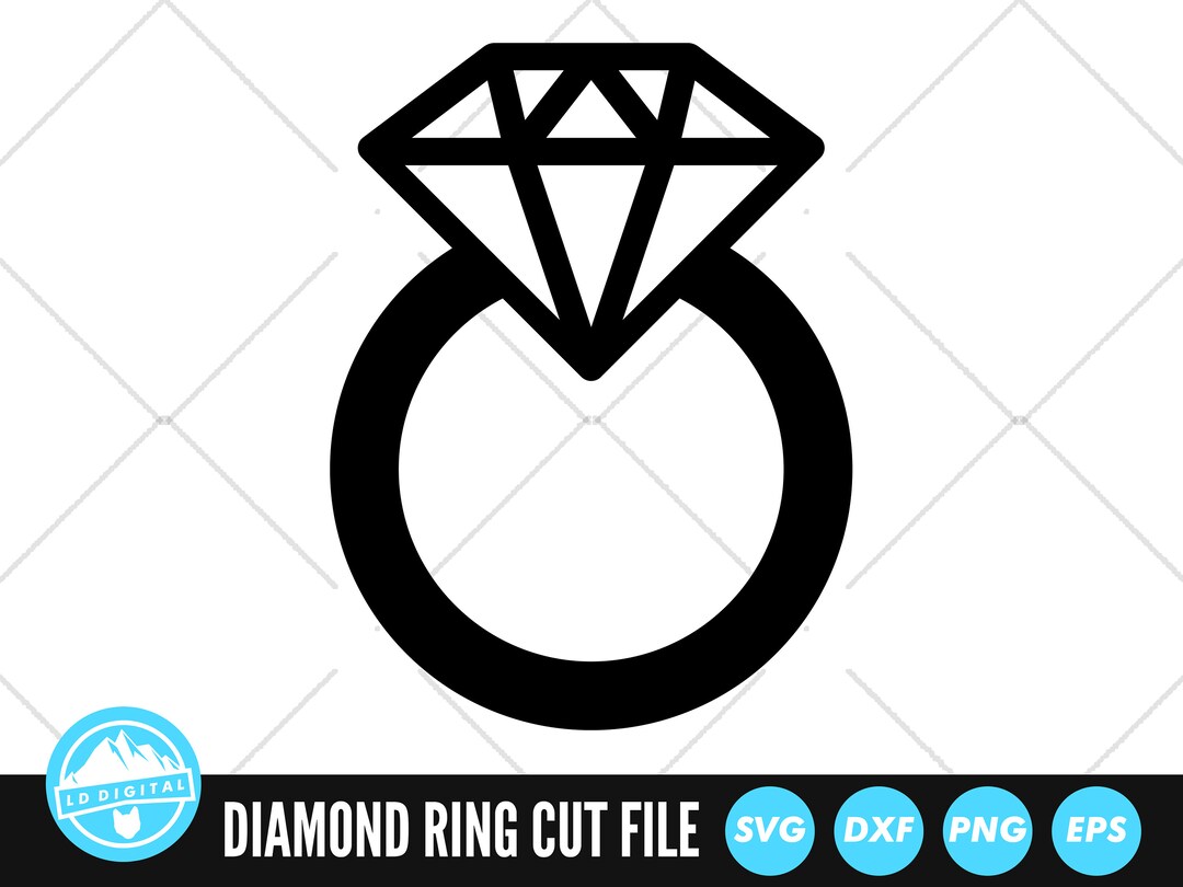 Diamond Ring SVG Files | Diamond Ring Cut Files | Diamond Ring Vector ...