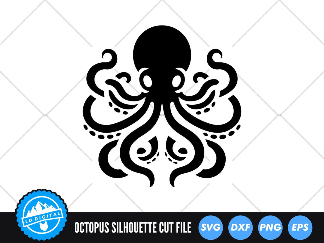 Octopus SVG Files | Octopus Cut Files | Sea Animal Vector | Kraken SVG ...