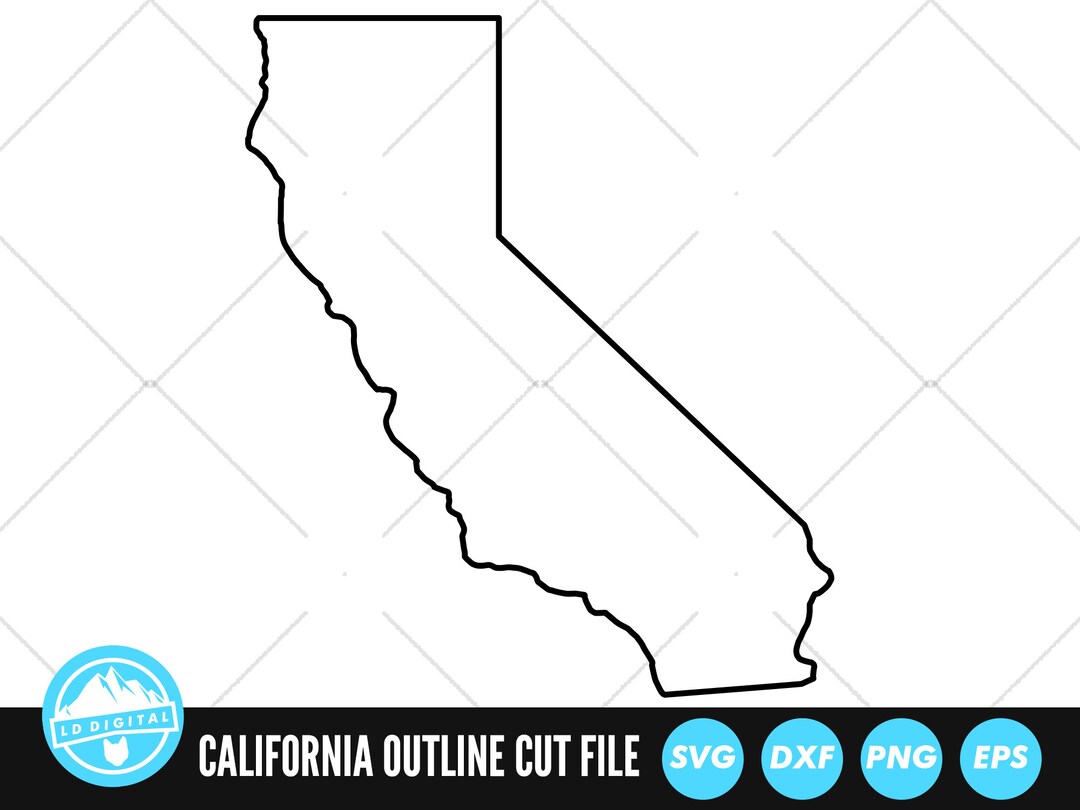 California Outline SVG Files | California Cut Files | United States of ...
