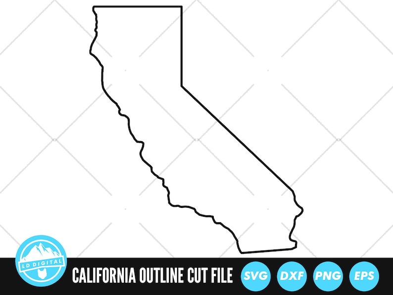 California Outline SVG Files California Cut Files United - Etsy New Zealand