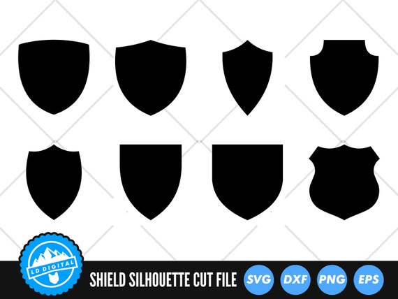 Shield SVG Files Shield Silhouette Cut Files Shield Vector | Etsy