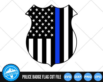 Police Badge Outline Silhouette SVG | Police SVG | Police Shield ...