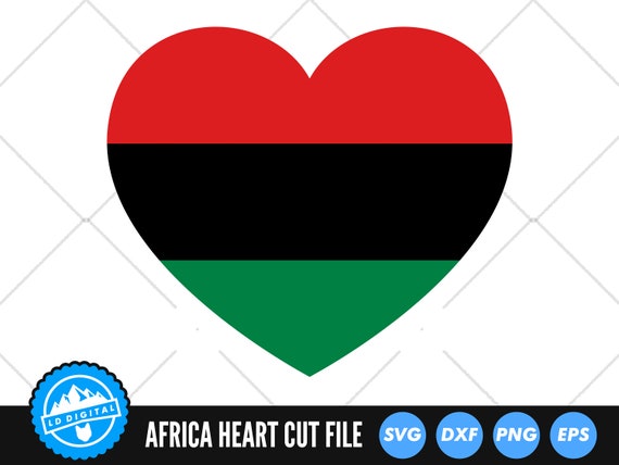Africa Heart SVG Pan-african Cut Files Pan-africanism | Etsy