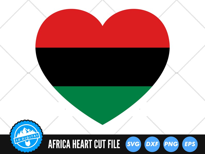 Africa Heart SVG | Pan-african Cut Files | Pan-africanism Vector Files ...