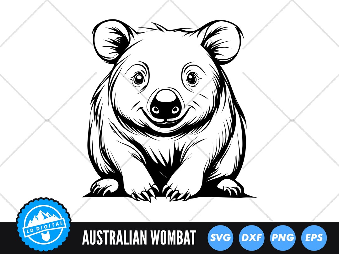 Australian Wombat SVG Files | Wombat Cut Files | Australian Outback ...
