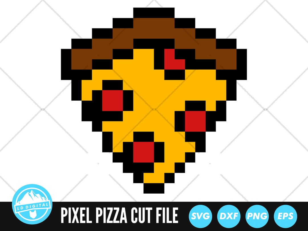 Pixel Pizza SVG Files | Pizza Slice Cut Files | Pepperoni Pizza Vector ...