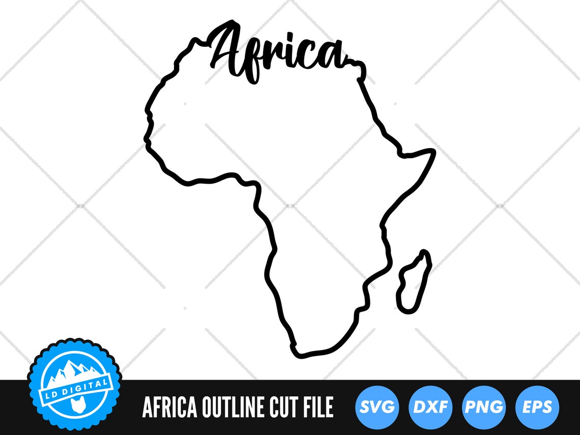 Afrika Form SVG-Dateien | Afrika Cut Files | Afrika Umriss SVG | Afrika ...