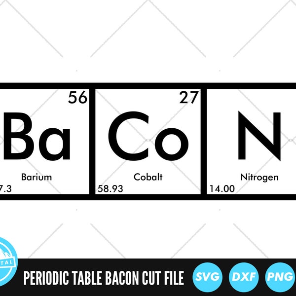 Bacon Periodic Table - Etsy