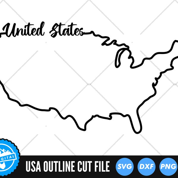 Us Map Svg - Etsy