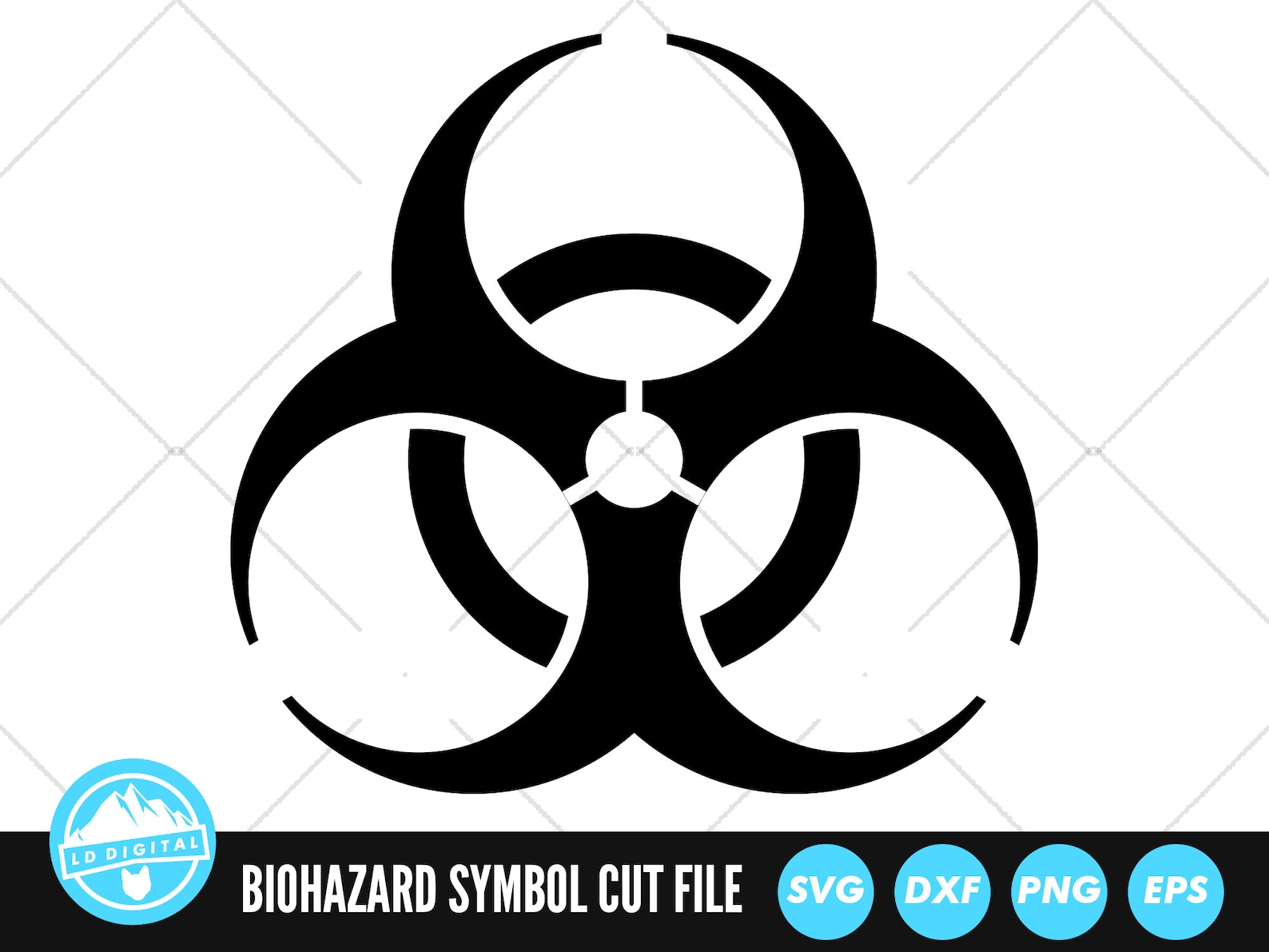 Biohazard SVG Files | Biohazard Warning Symbol Cut Files | Biohazard ...