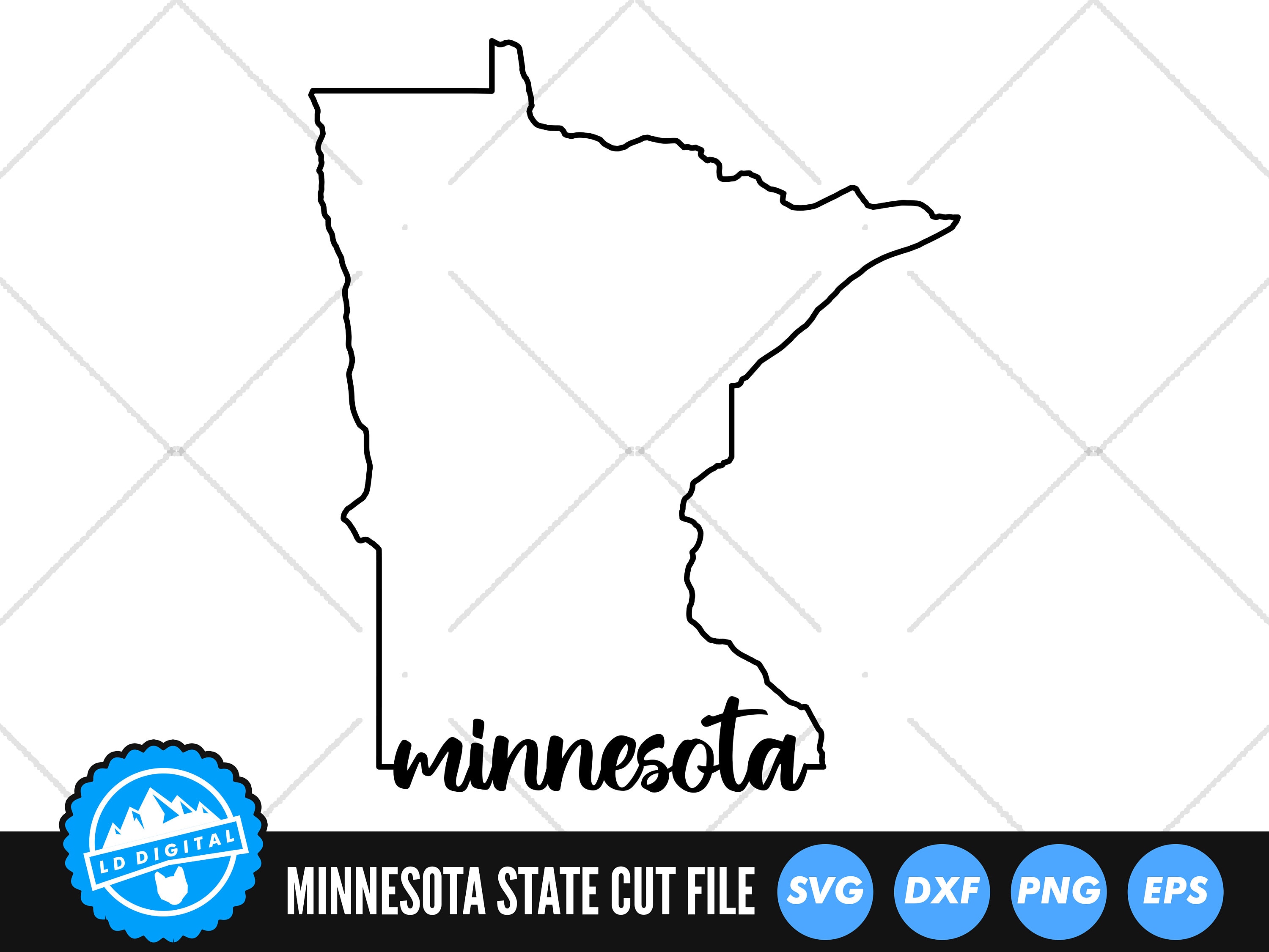 Outline Of Minnesota Svg Minnesota Map With United States Of America