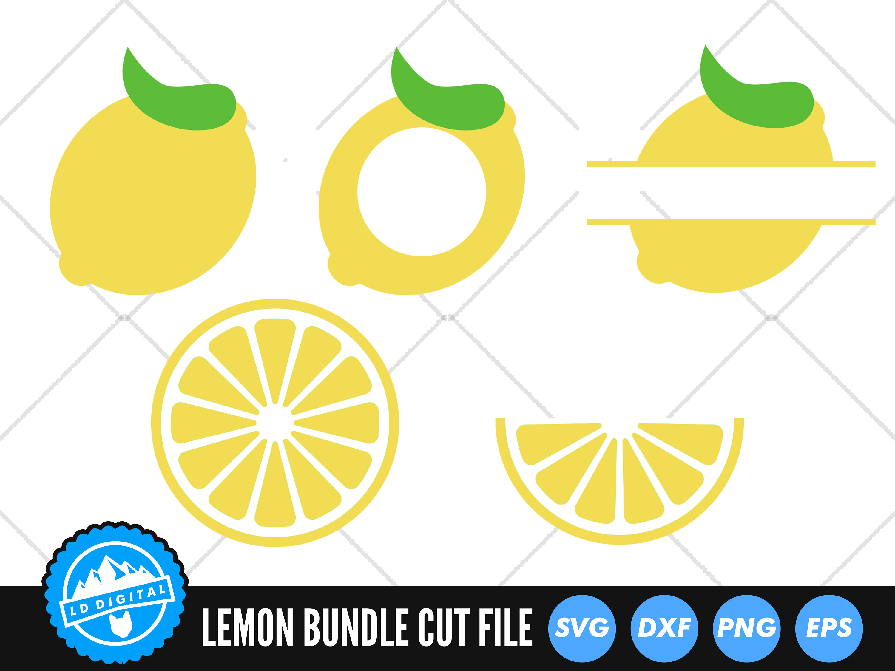 Craft Supplies & Tools Scrapbooking Lemon slice vector cut file for ...