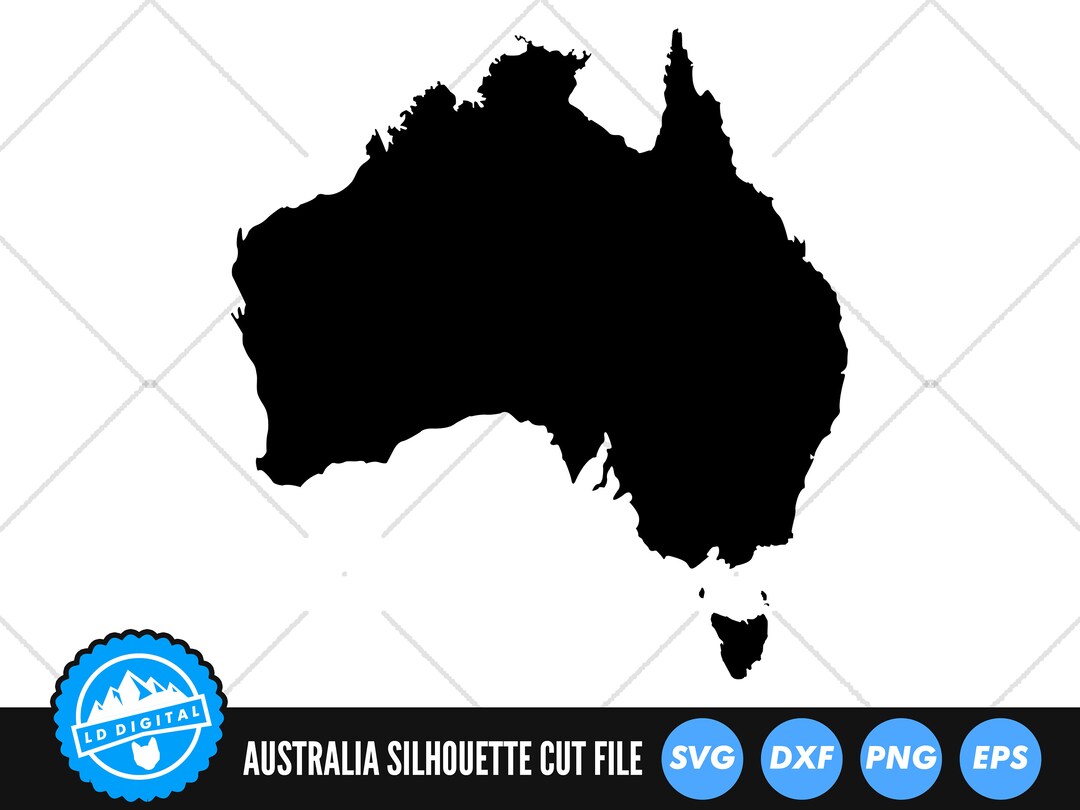 Australia SVG Files | Australian Map Cut Files | Australia Vector Files ...