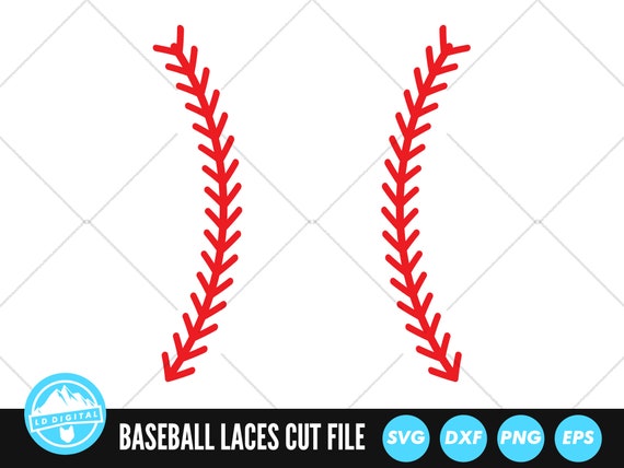 Baseball Stitches Svg Files Baseball Laces Cut Files Etsy