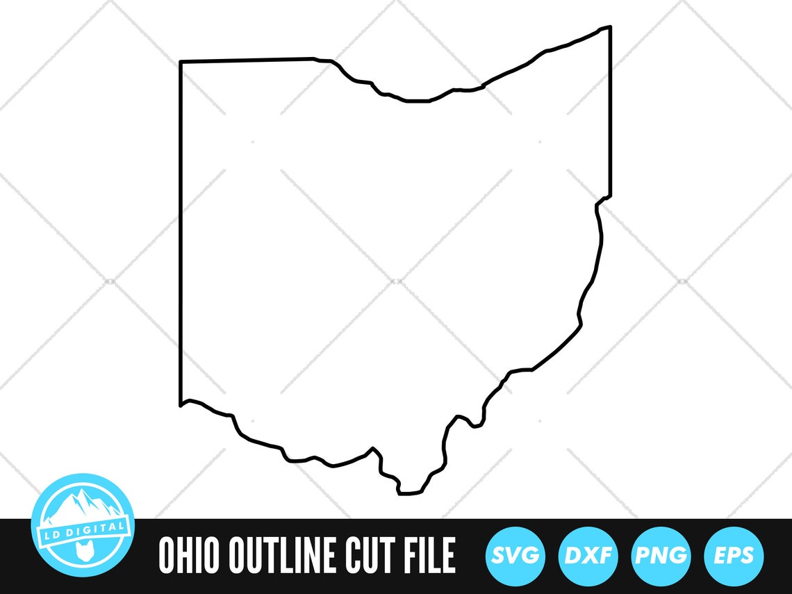 Ohio Outline SVG Files Ohio Cut Files United States of | Etsy Australia