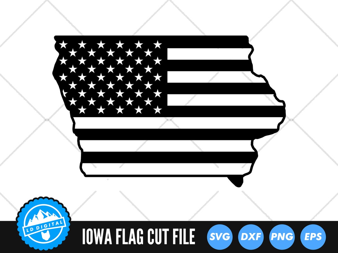 Iowa State SVG Files Iowa Silhouette Cut Files United States of America ...