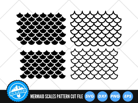 Mermaid Scales Pattern SVG Files Mermaid Tail Pattern Cut | Etsy