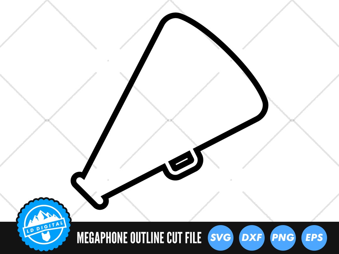 Megaphone Svg Files Cheerleader Svg Cut Files Cheer Clip Art Vector