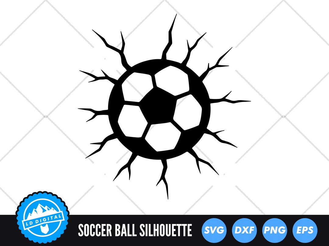 Soccer Ball SVG File – Football Silhouette Cut File for Cricut and ...