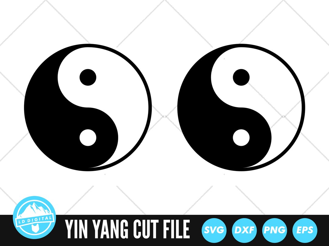 Yin and Yang SVG Files | Yin-yang Cut Files | Yin and Yang Vector Files ...